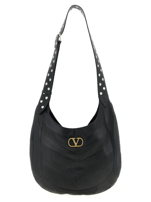 Valentino Garavani Hoboho' Medium Shoulder Bag - Black