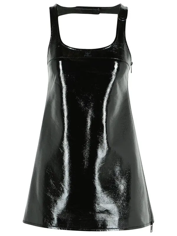 COURREGES Reedition' Dress In Cotton Blend - Black