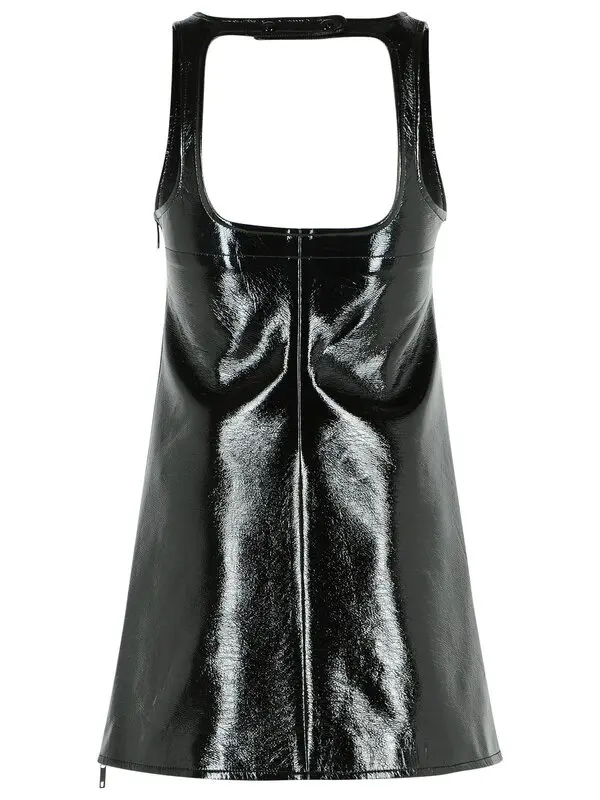 COURREGES Cotton Blend Vinyl Dress - Black