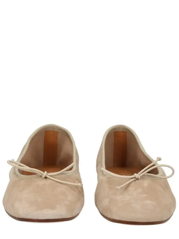 AeydĒ Dancer Suede Flats - Cream