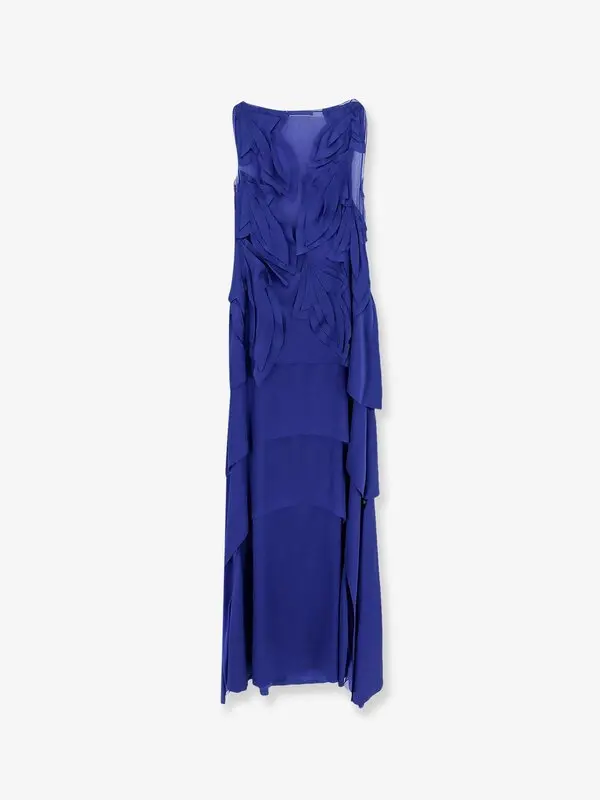 Alberta Ferretti Satin Long Dress