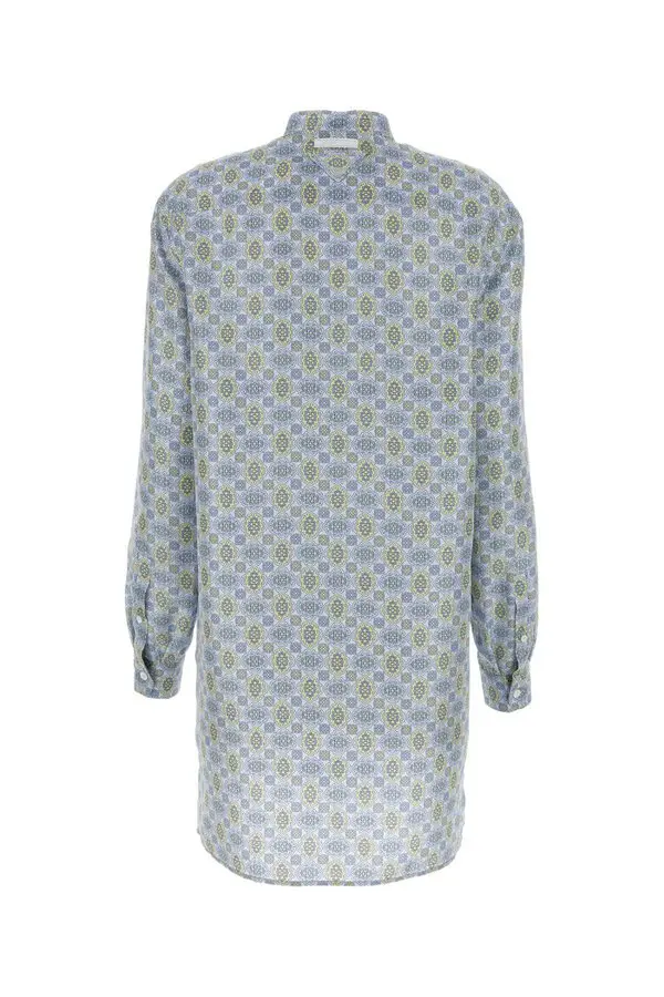 Prada Printed Silk Shirt Dress
