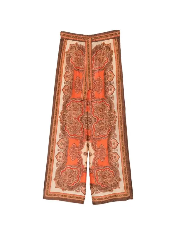 Zimmermann Mahon Printed Silk Trousers - Multicolor
