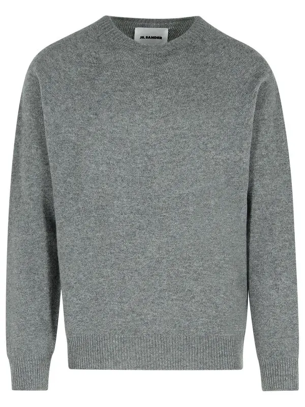 JIL SANDER Grey Virgin Wool Blend Sweater