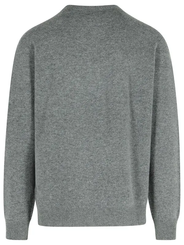 JIL SANDER Grey Virgin Wool Blend Sweater