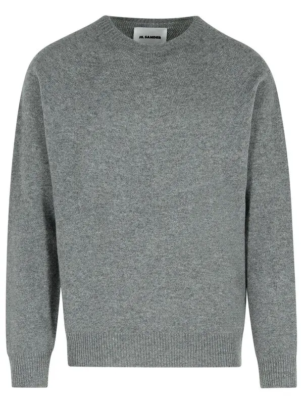 JIL SANDER Virgin Wool Blend Sweater - Gray