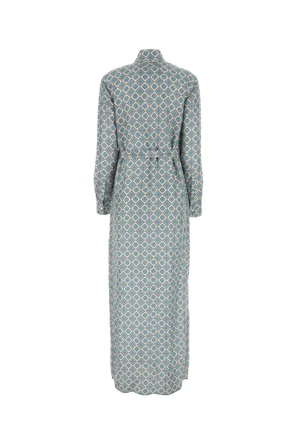 Prada Printed Silk Shirt Dress