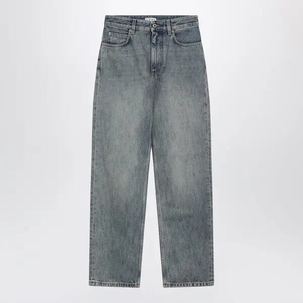 Loewe Anagram-embroidered Cotton Denim Jeans - Blue