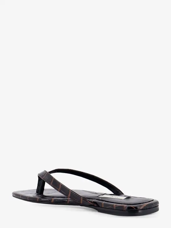 TOTEME Croco-embossed Leather Sandals