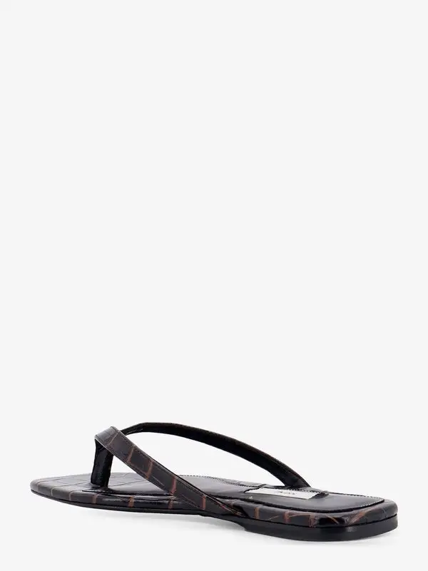 TOTEME Croco-embossed Leather Sandals