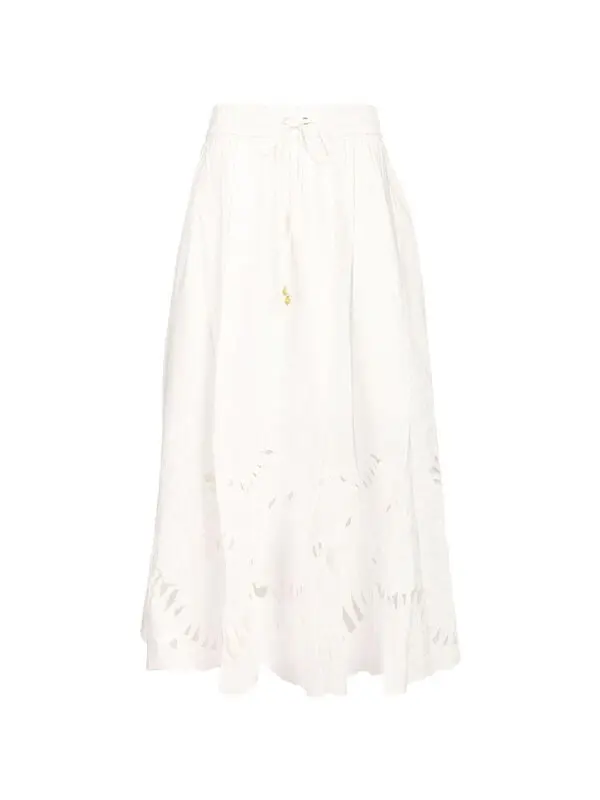 Zimmermann Mahon Cotton Midi Skirt - Multicolor