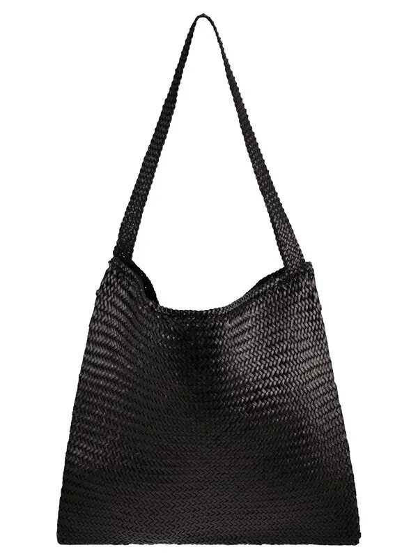 Dragon Diffusion Ars Tote Woven Buffalo Calfskin Bag - Black