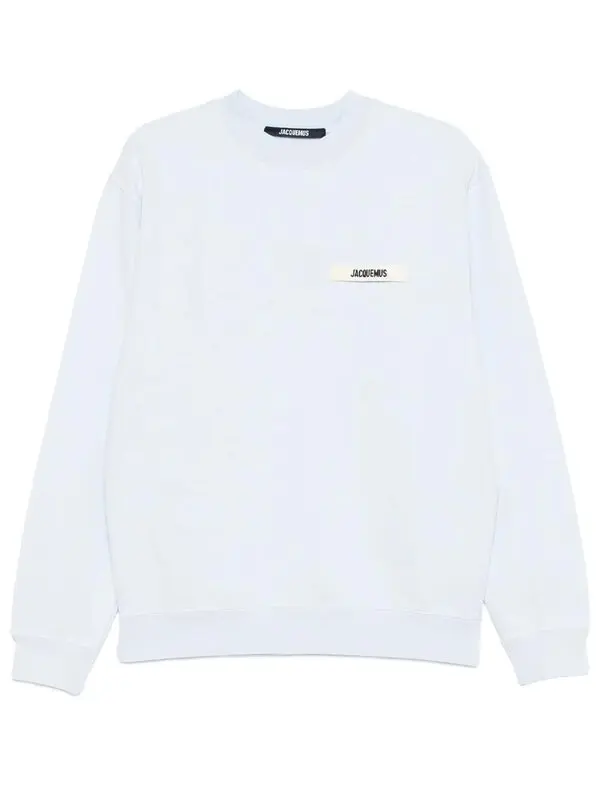 Jacquemus Grosgrain Logo Cotton Sweatshirt - Blue