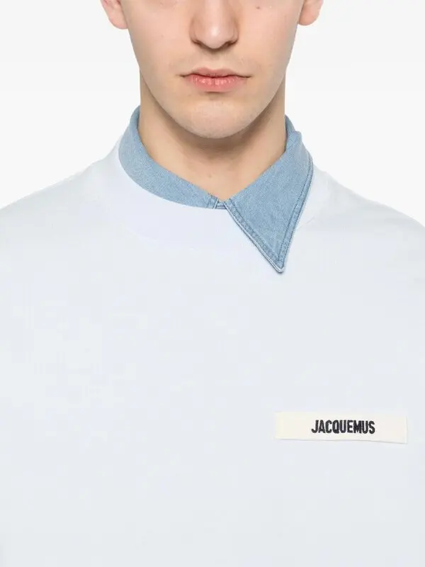 Jacquemus Grosgrain Logo Cotton Sweatshirt - Blue