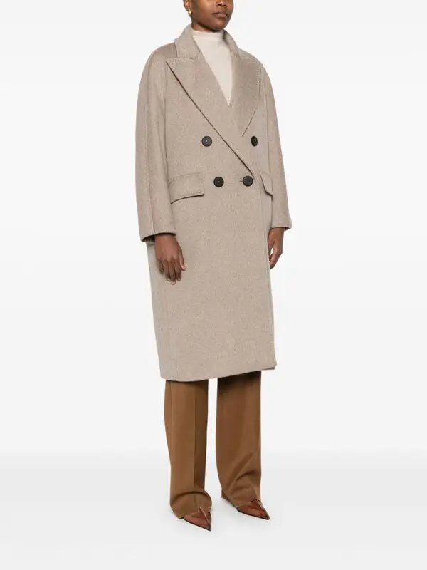 Max Mara Cashmere Double-breasted Coat - Multicolor