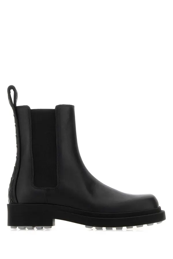 Bottega Veneta Leather Chelsea Ben Ankle Boots - Black