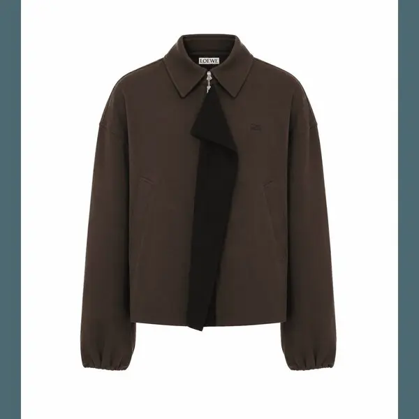 Loewe Viscose And Wool Blend Jacket - Brown