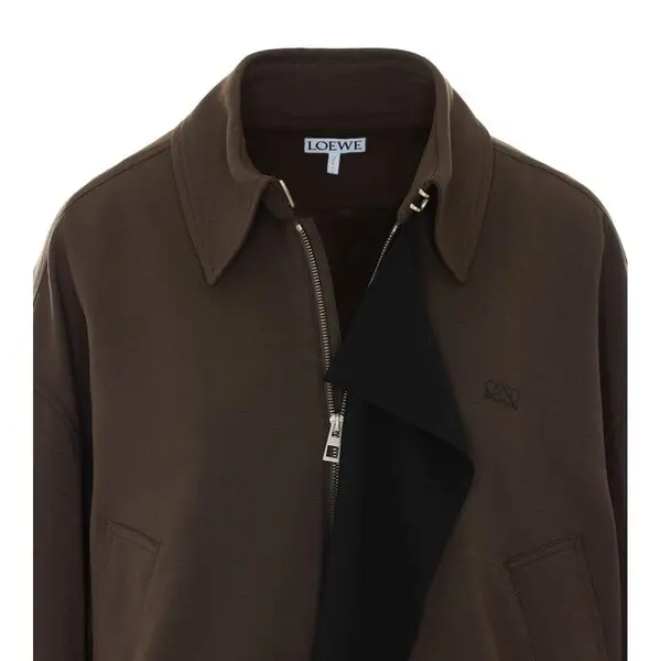 Loewe Viscose And Wool Blend Jacket - Brown
