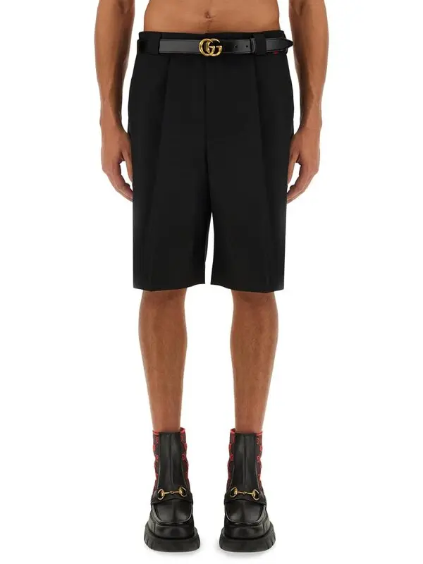 Gucci Wool Blend Twill Shorts