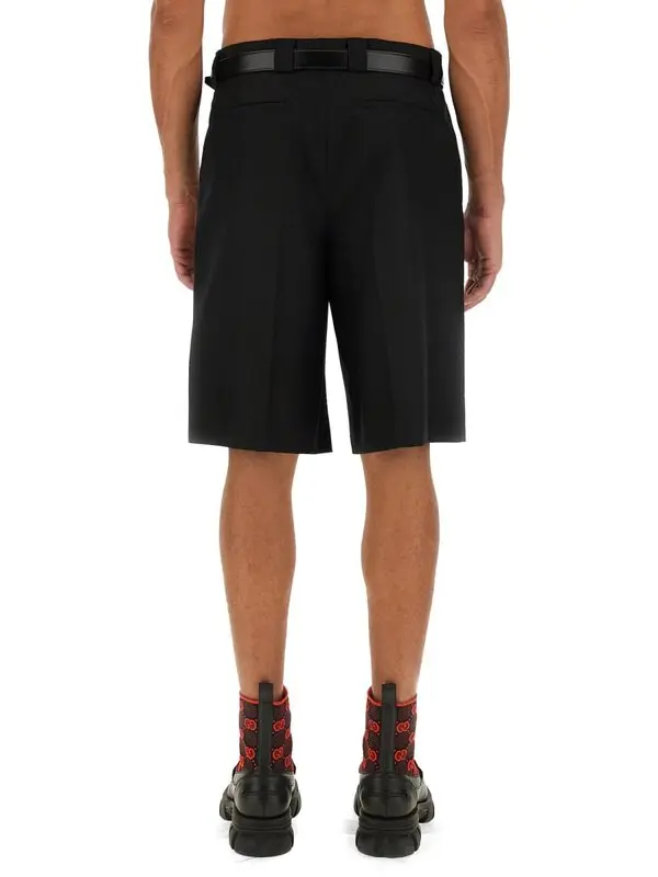 Gucci Wool Blend Twill Shorts