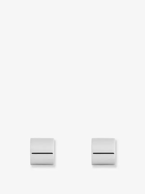 TOTEME Brass Huggie Earrings - Silver