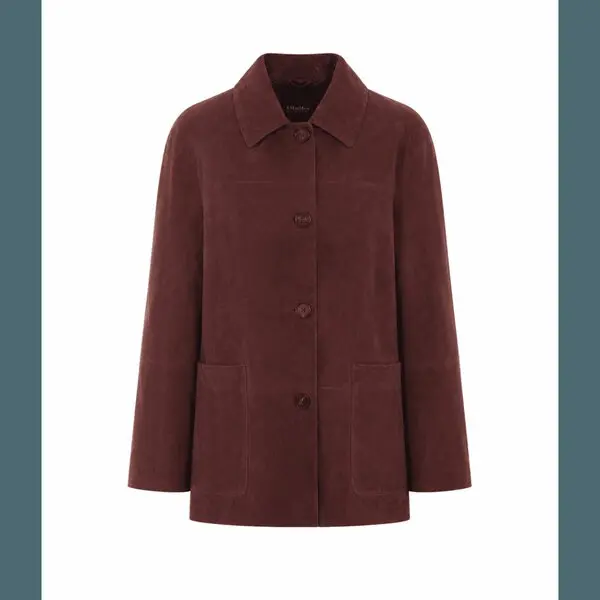 Max Mara Smmastrale Suede Jacket - Red
