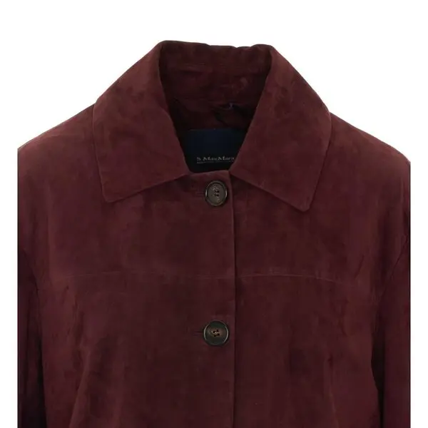 Max Mara Smmastrale Suede Jacket - Red