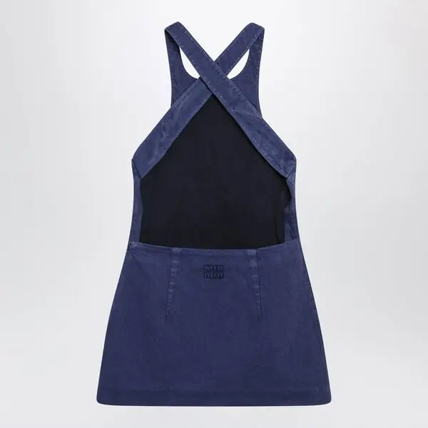 Miu Miu Gabardine Mini Dress - Blue