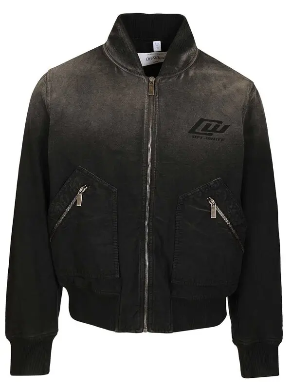 Off-White Owr Grad Cot Reg Bomber - Black
