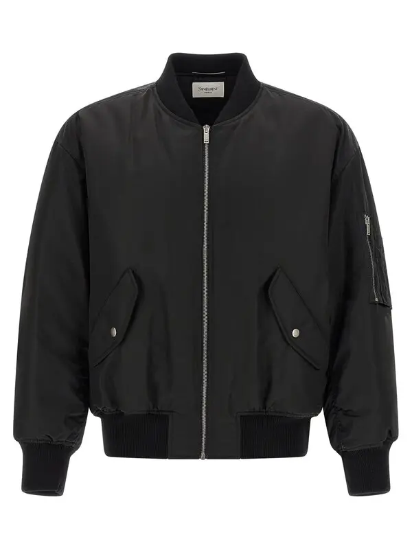 Saint Laurent Serge Bomber Jacket - Black