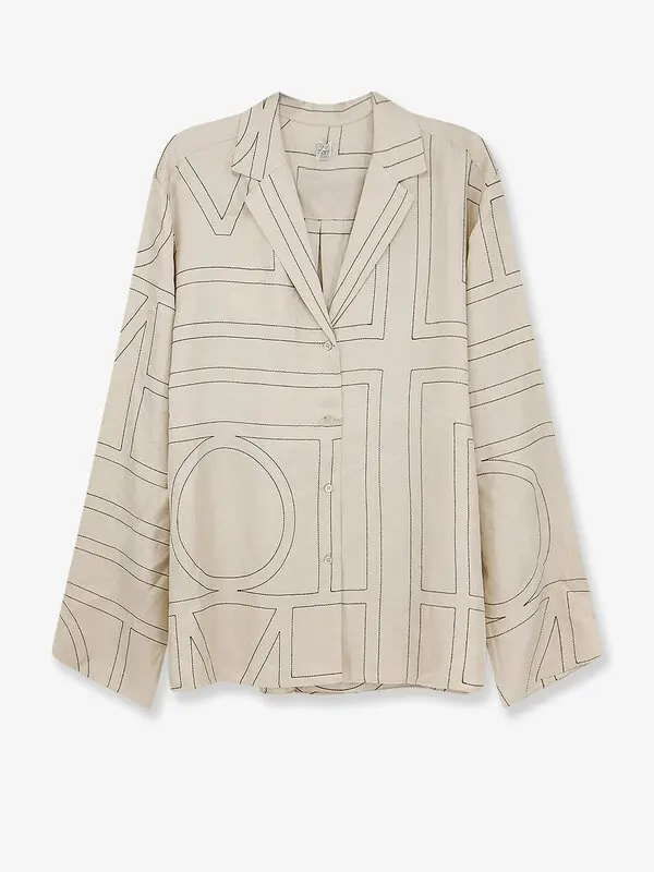 TOTEME Pajamas Organic Silk Shirt - Cream