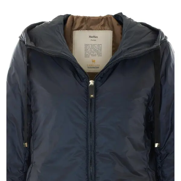 Max Mara Greenh The Cube Padded Jacket With Drip-proof Canvas - Blue