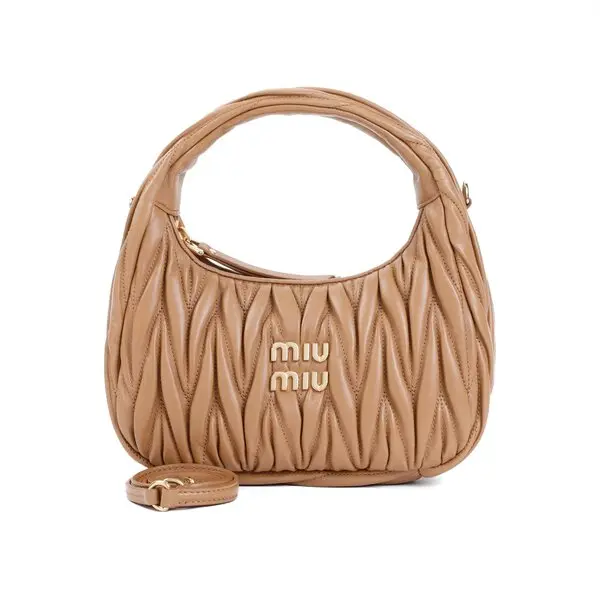 Miu Miu Small Wander Matelassé Hobo Bag - Multicolor