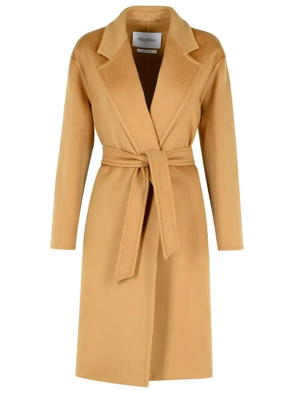 Max Mara Melinda' Beige Cashmere Coat - Cream