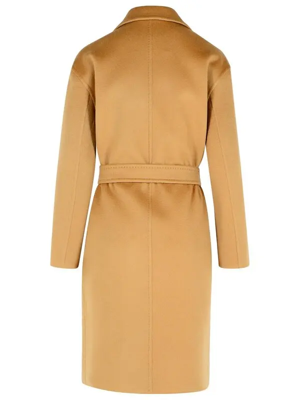 Max Mara Melinda' Beige Cashmere Coat - Cream
