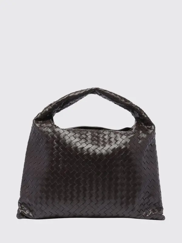 Bottega Veneta Hop Woven Calf Leather Shoulder Bag - Brown