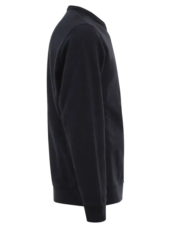 Stone Island Cotton Crew Neck Sweatshirt With Compass Badge