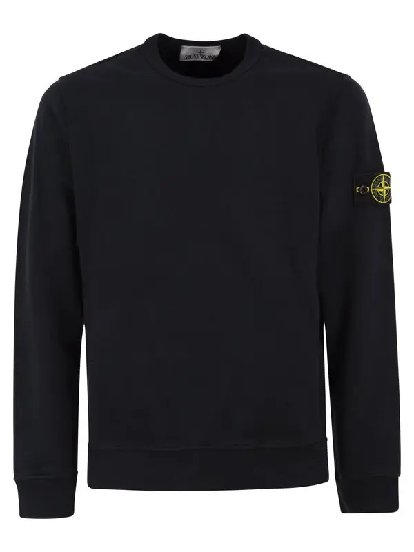 Stone Island Cotton Crew Neck Sweatshirt - Blue
