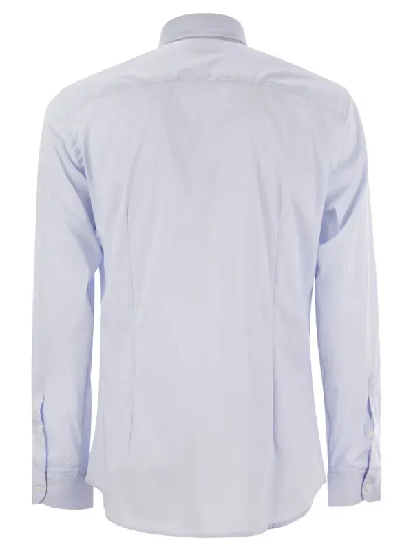 FAY Stretch Poplin Shirt With French Collar