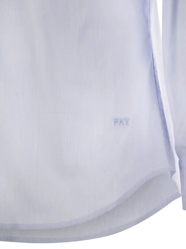 FAY Stretch Poplin Shirt With French Collar