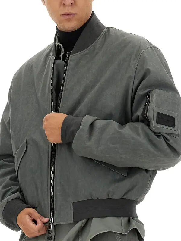 Dolce & Gabbana Oversized Bomber Jacket - Gray
