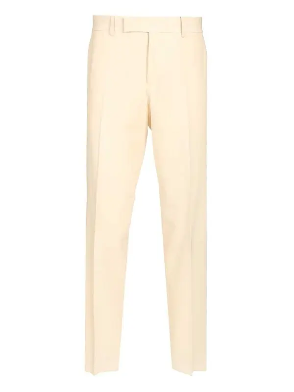 Fendi Straight Leg Gabardine Trousers - Cream