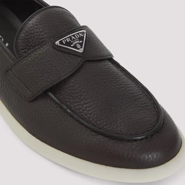 Prada Leather Loafers - Brown