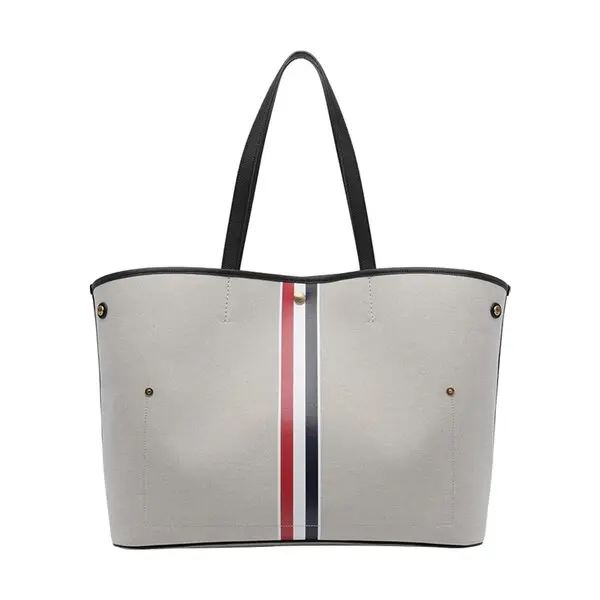 Thom Browne Rwb Stripe Tool Tote Bag - Gray