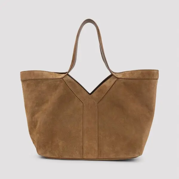 Saint Laurent Suede Small Y Tote Bag - Brown