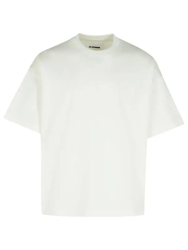 JIL SANDER Ivory Cotton T-shirt - Cream