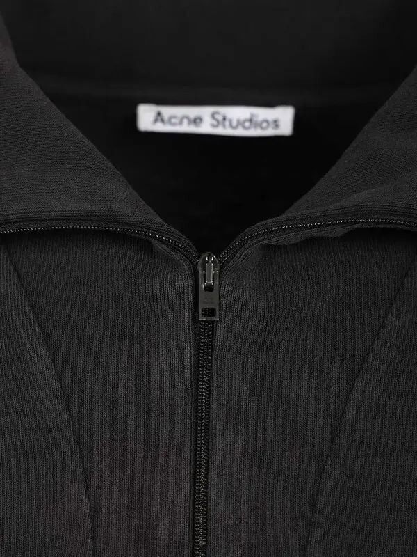 Acne Studios Half-zip Sweatshirt With Logo