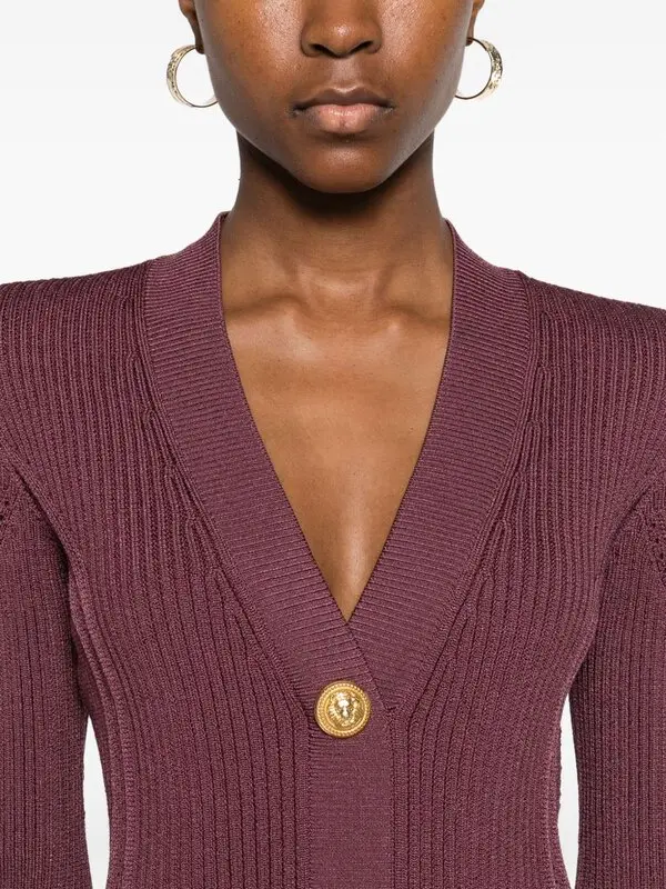 Balmain V-necked Short Dress