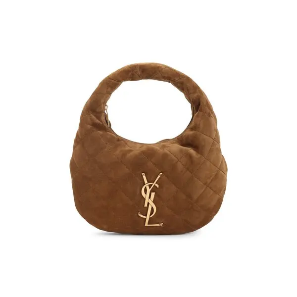 Saint Laurent Suede Icare Hobo Bag - Brown