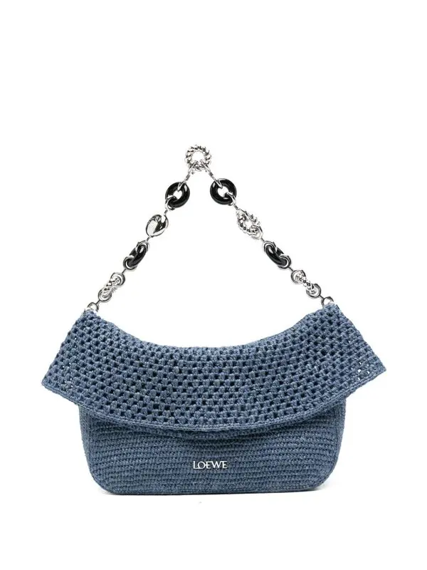 Loewe Ola Crochet Medium Shoulder Bag - Multicolor